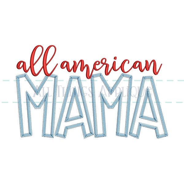 All American Mama - Zig Zag – allthingsapplique