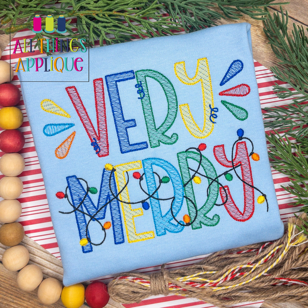 Very Merry - Sketch – allthingsapplique