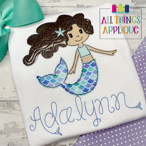 Mermaid 3 - Bean – allthingsapplique