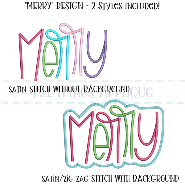 Merry - Satin – allthingsapplique