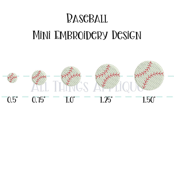 Baseball - Mini – allthingsapplique