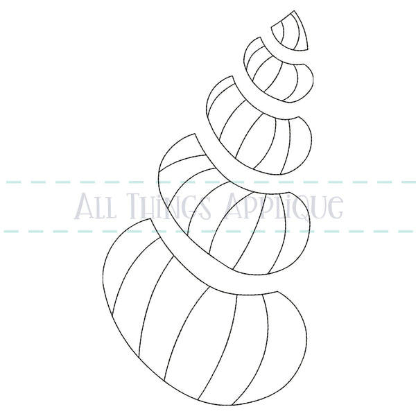 Spiral Shell - Bean – allthingsapplique