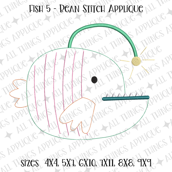 Fish 5 - Bean – allthingsapplique