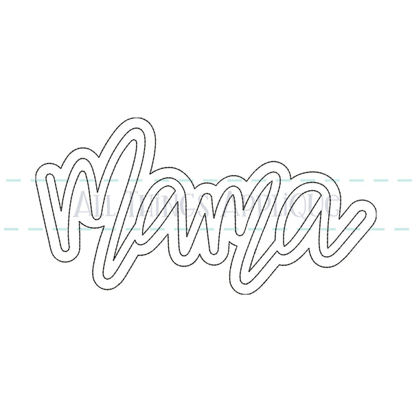 Mama - Cursive - Bean – allthingsapplique