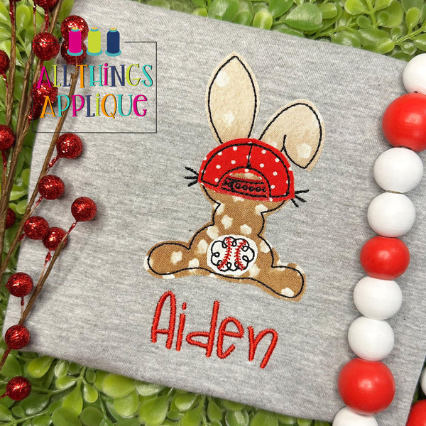 Baseball Bunny - Bean – allthingsapplique