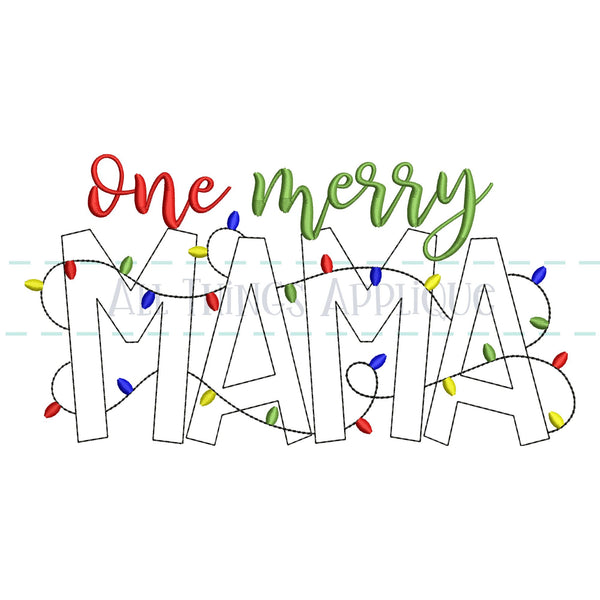 One Merry Mama Bean Applique Design – allthingsapplique