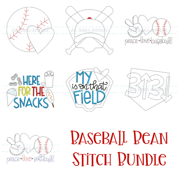 Baseball Bundle - 2023 Bean – allthingsapplique