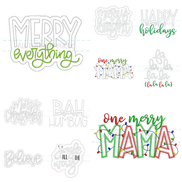 Christmas Words & Phrases Bundle 2022 – allthingsapplique