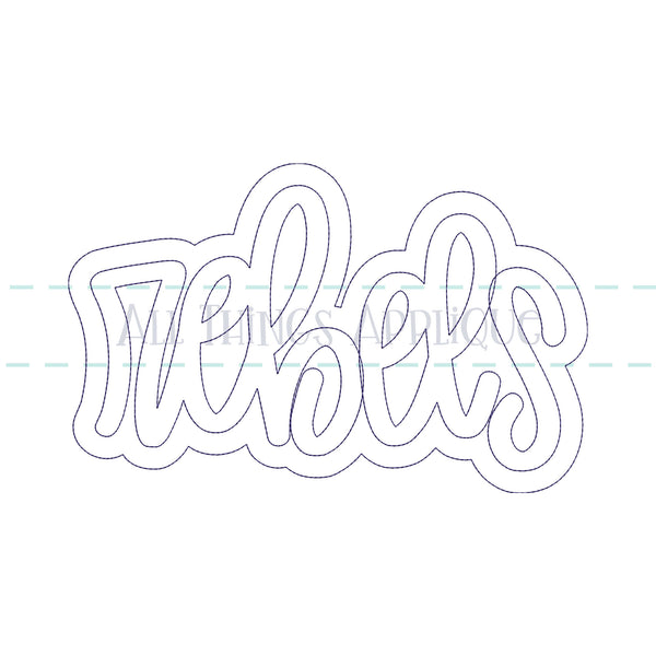 Rebels - Cursive - Bean – allthingsapplique