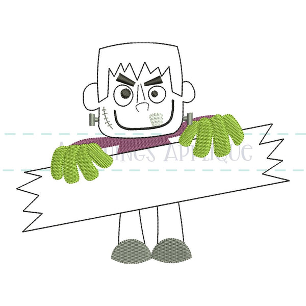 Frank Holding Sign - Bean – allthingsapplique