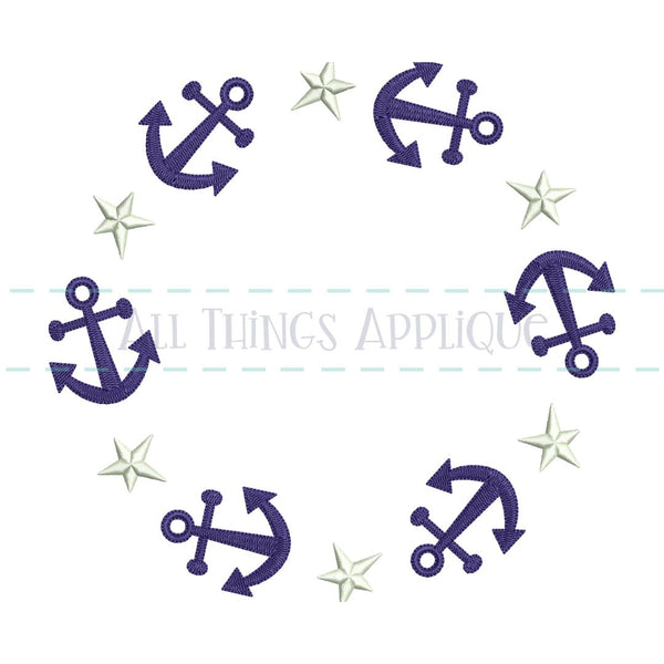 Anchor Monogram Frame – allthingsapplique