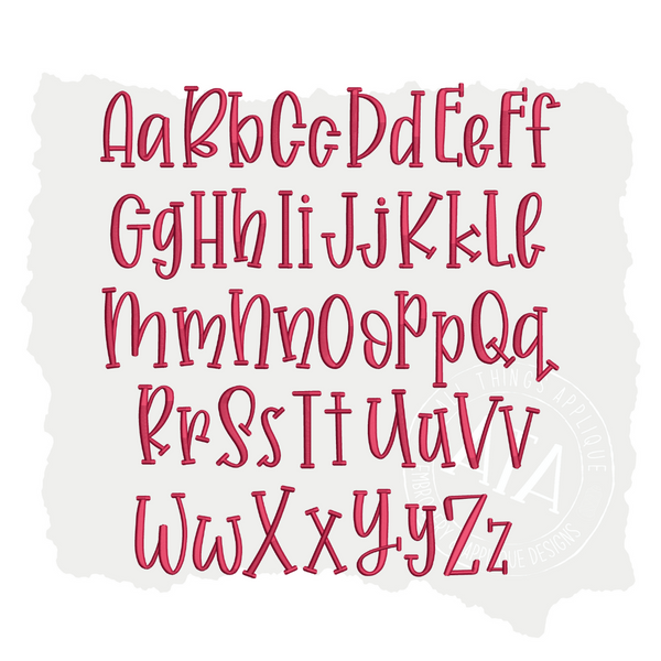 Watermelon Crawl Embroidery Font – allthingsapplique
