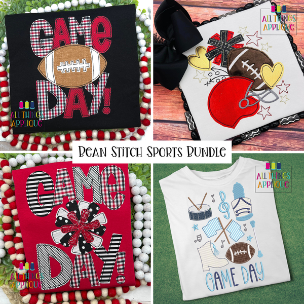 Football and Band Bean Stitch Bundle - 2024 – allthingsapplique