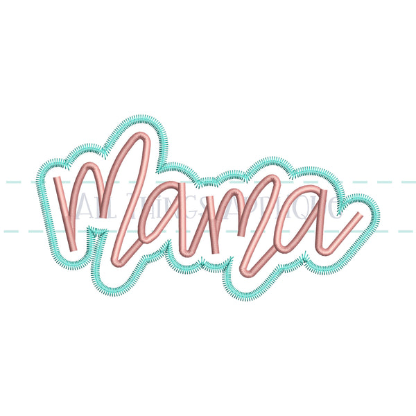 Mama - Cursive - ZZ – allthingsapplique