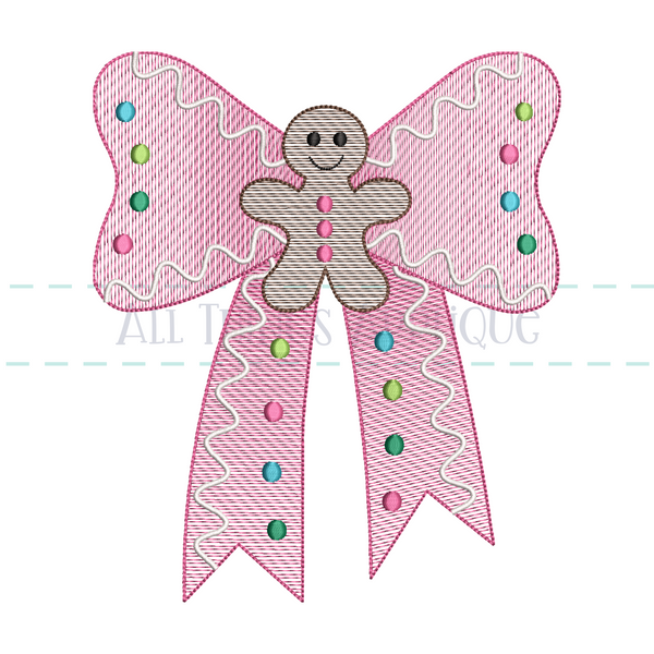 Gingerbread Bow - Sketch – allthingsapplique