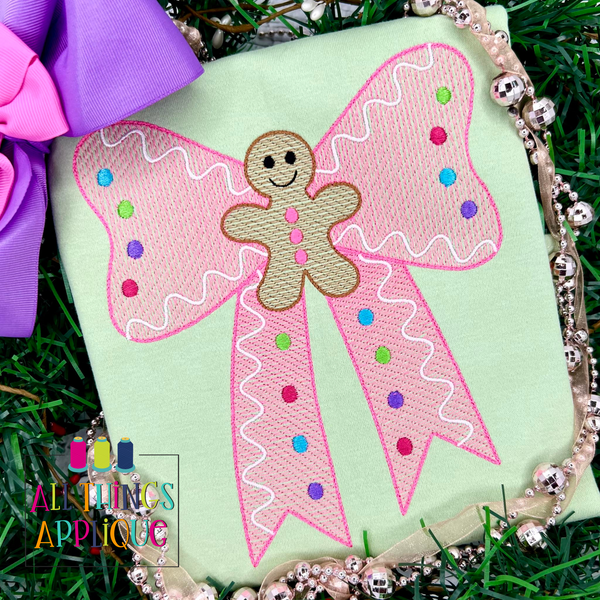 Gingerbread Bow - Sketch – allthingsapplique