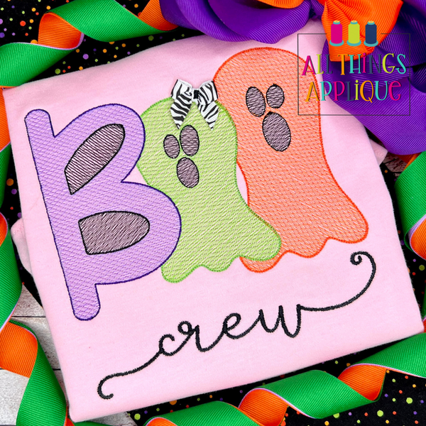 Boo with Ghosts - Sketch – allthingsapplique