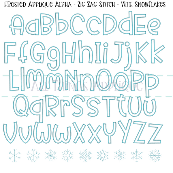 Frosted Applique Alphabet - Zig Zag – allthingsapplique