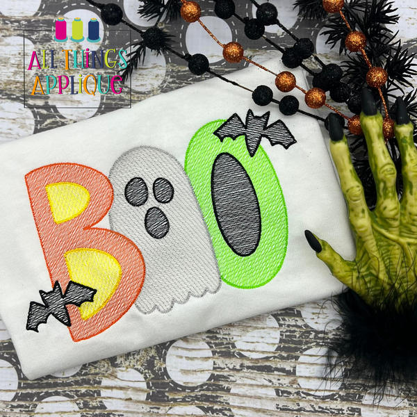 Boo - Sketch – allthingsapplique