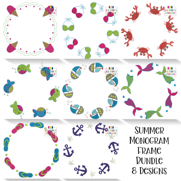 Summer Monogram Frame Bundle 2024 - 1 – allthingsapplique