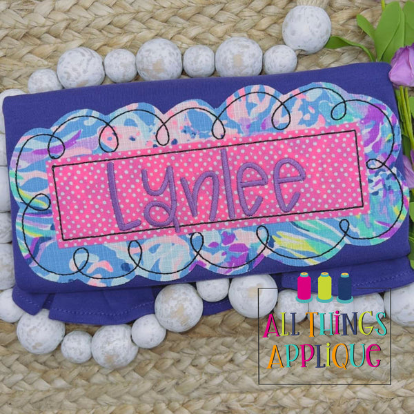 Loopy Name Frame - Bean – allthingsapplique