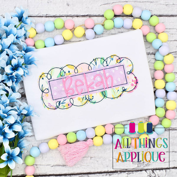 Loopy Name Frame - Bean – allthingsapplique