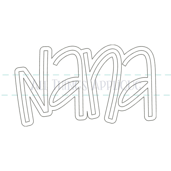 Nana - Cursive - Bean – allthingsapplique