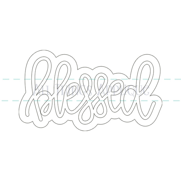Blessed Cursive Applique – allthingsapplique