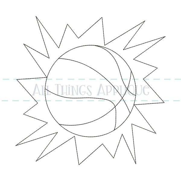 Basketball Court Machine Embroidery Applique Design – allthingsapplique