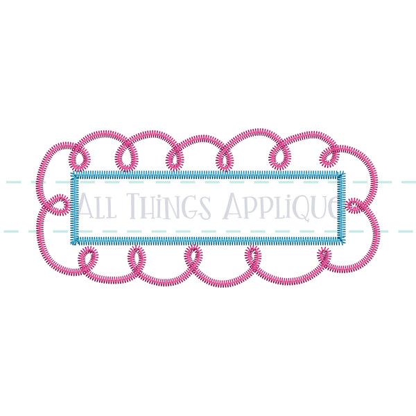 Loopy Name Frame - Zig Zag – allthingsapplique