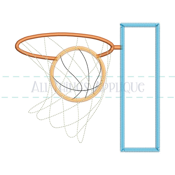 Basketball Court Machine Embroidery Applique Design – allthingsapplique