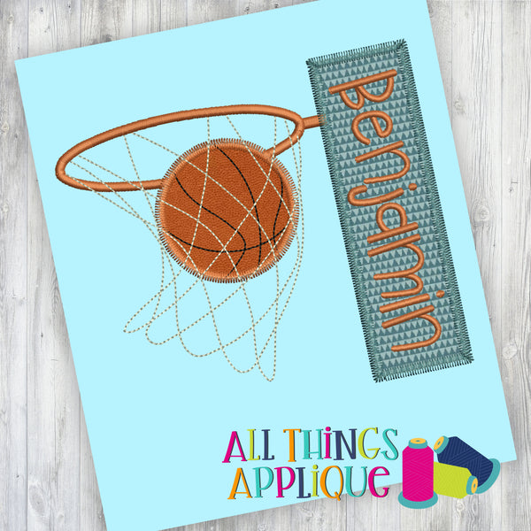Basketball Court Machine Embroidery Applique Design – allthingsapplique