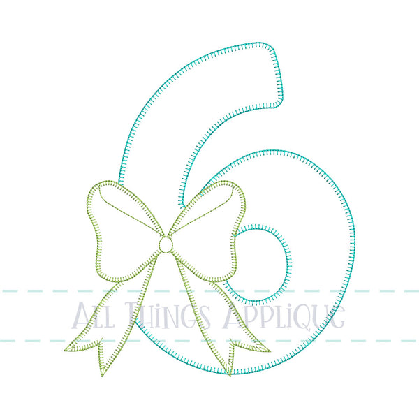 6 Six Birthday Applique Design – allthingsapplique