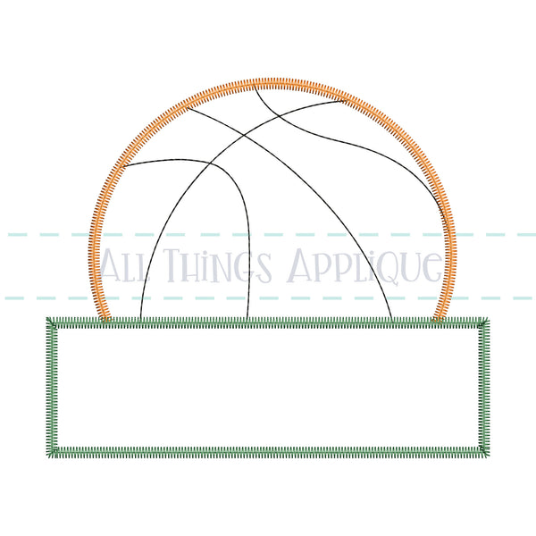 Basketball Court Machine Embroidery Applique Design – allthingsapplique
