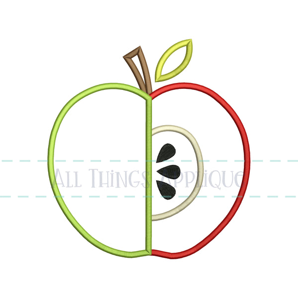 Apple Satin Stitch Applique Design – allthingsapplique