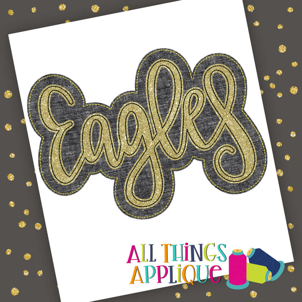 Eagles - Cursive - Bean – allthingsapplique