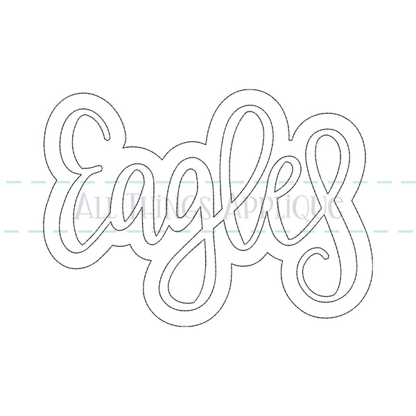 Eagles - Cursive - Bean – allthingsapplique