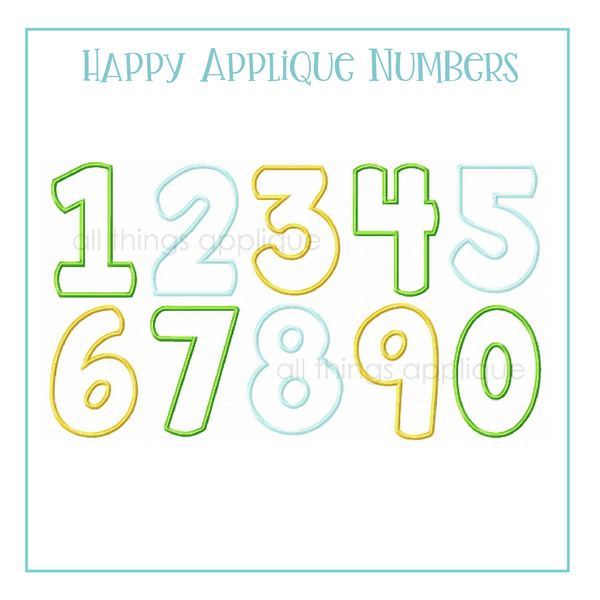 Happy Applique Numbers – allthingsapplique