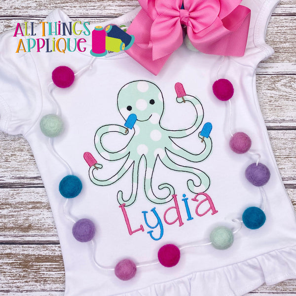 Octopus Applique Design with Popsicles – allthingsapplique
