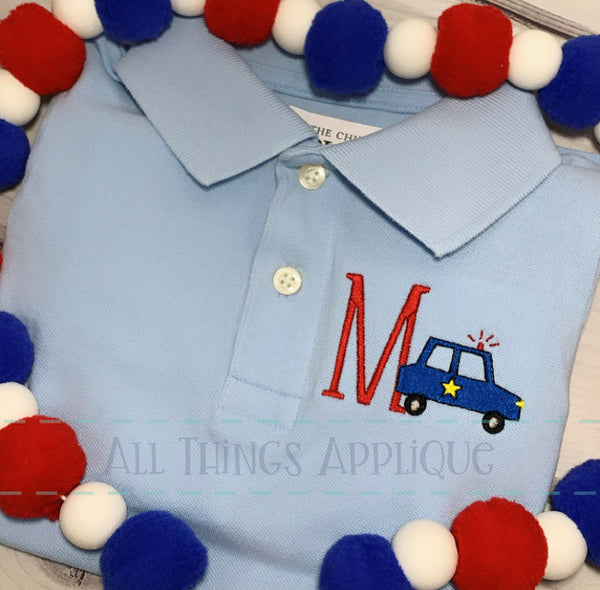 Mini Police Car Embroidery Design – allthingsapplique