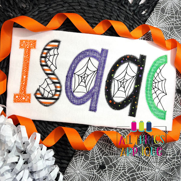 Spider Web Applique Alphabet - Zig Zag – allthingsapplique