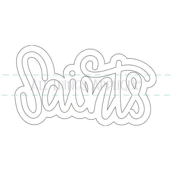 Saints - Cursive - Bean – allthingsapplique