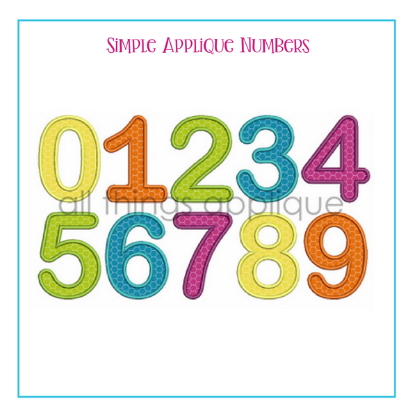 Simple Applique Numbers – allthingsapplique