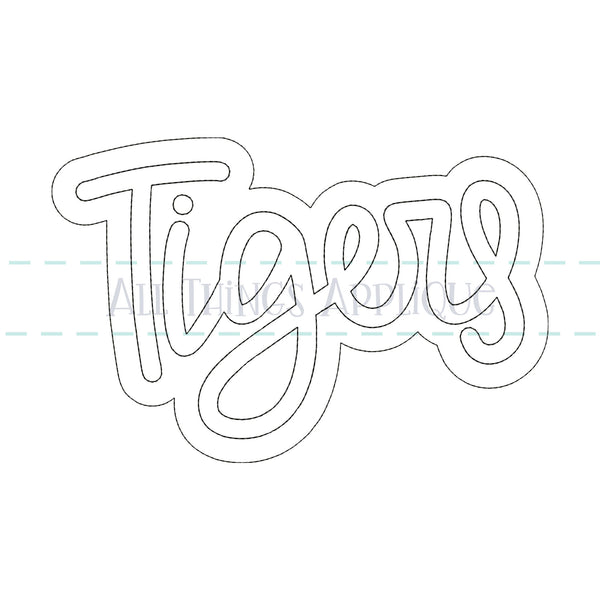 Tigers - Cursive - Bean – allthingsapplique